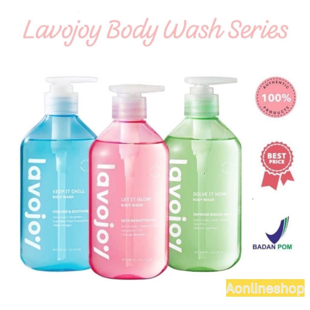 Jual AS LVJ lavojoy Let It Glow Body Wash 300 ML Skin Brightening ...