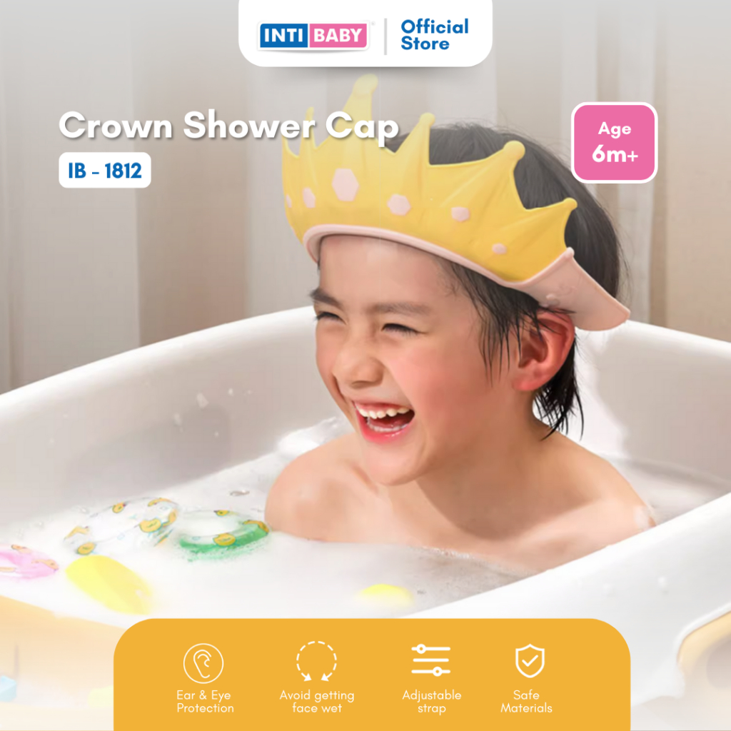 Jual INTI BABY Crown Shower Cap (IB-1812) / Baby Shower Cap - Bando ...