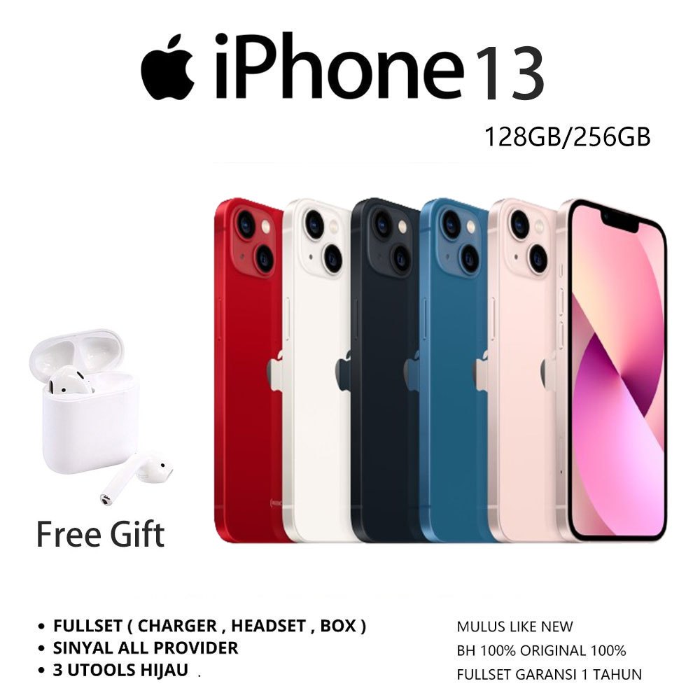 Jual APPLE IPHONE 13 128GB 256GB IP12 Second ORIGINAL 100% MULUS 13 FULLSET 13 AIPHONE SECOND ...