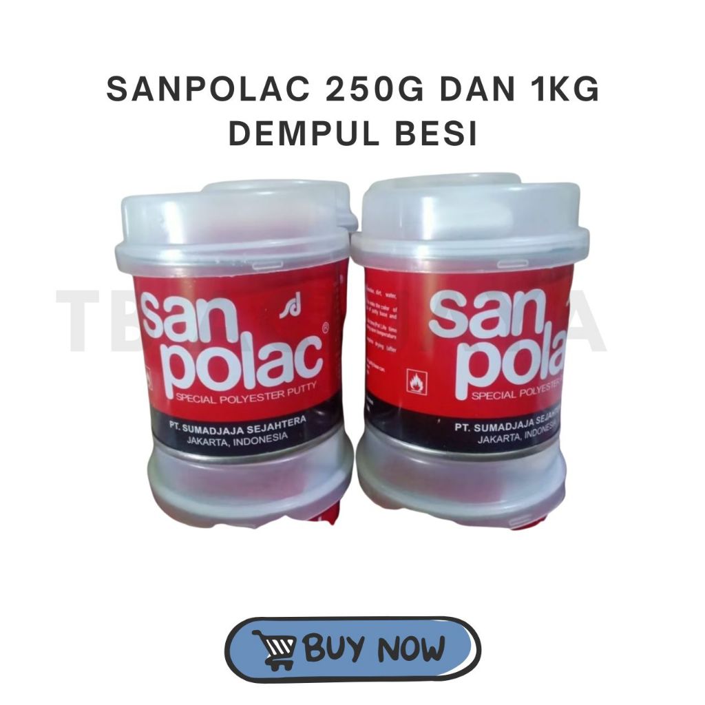 Jual Sanpolac 250gram Dan 1kg Dempul Besi | Shopee Indonesia