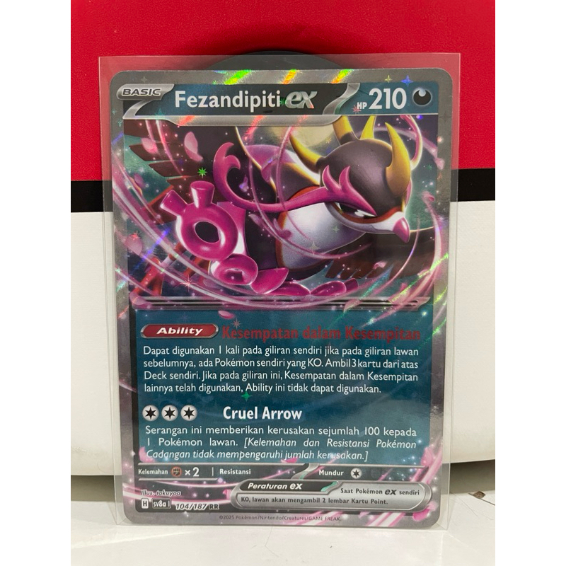 Jual Kartu Pokemon TCG Indonesia Fezandipiti EX RR 104/187 Asli Pokemon TCG Indonesia | Shopee ...
