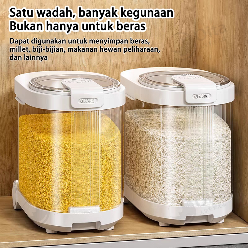 Jual Oita Tempat Beras Anti Kutu 11KG Dispenser Beras Super Besar ...
