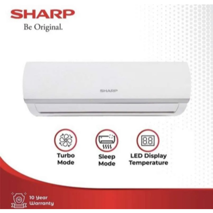 Jual AC Sharp 1/2PK tipe 05ZEY Led indikator Freon R32 Low watt ...
