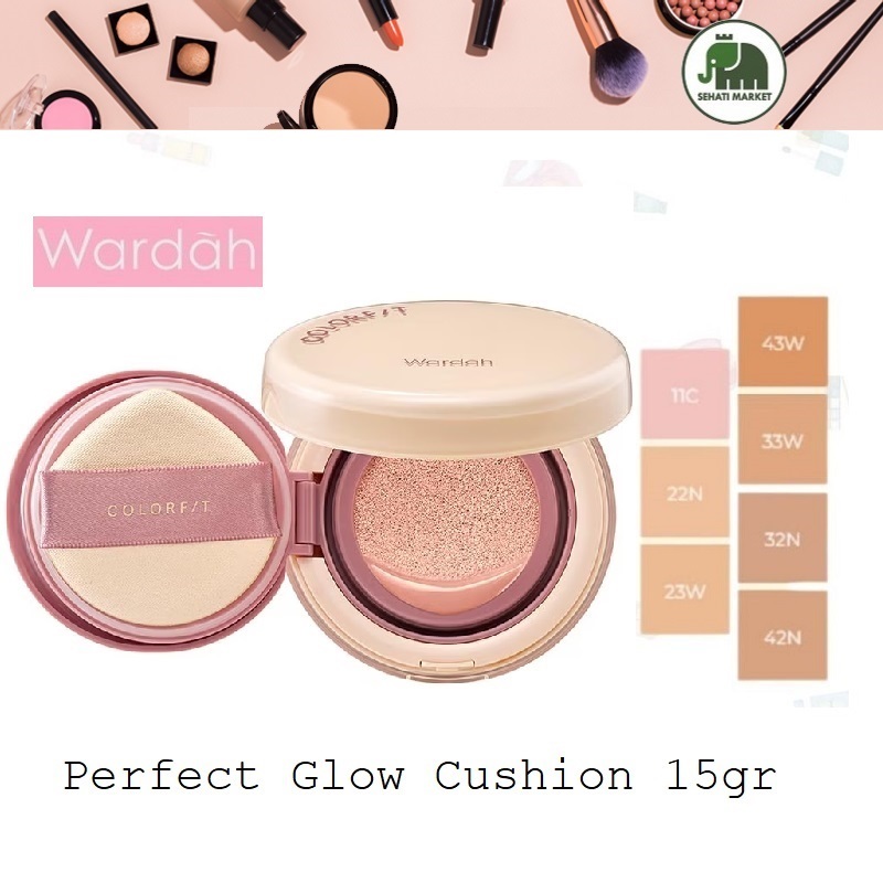 Jual WARDAH Colorfit Perfect Glow Cushion 15gr - Medium to High Coverage SPF 40 PA+++ | Shopee ...