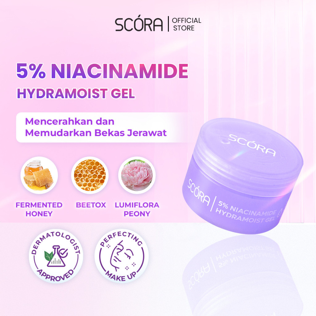 Jual SCORA 5% Niacinamide Hydramoist Gel 45 ml / Moisturizer Scora ...