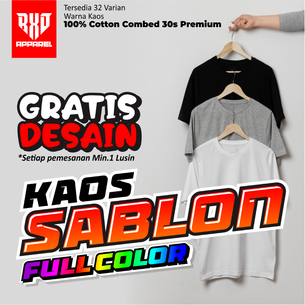 Jual KAOS SABLON CUSTOM DTF FULL COLOR SATUAN | KAOS SABLON KOMUNITAS | KAOS SABLON PEMERINTAHAN ...
