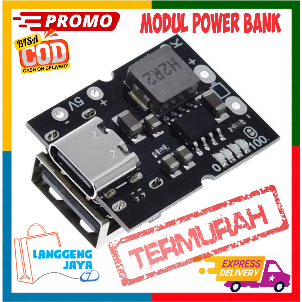 Jual Modul Power Bank Type C Fast Charger 5V 2A Boost Step Up Baterai ...