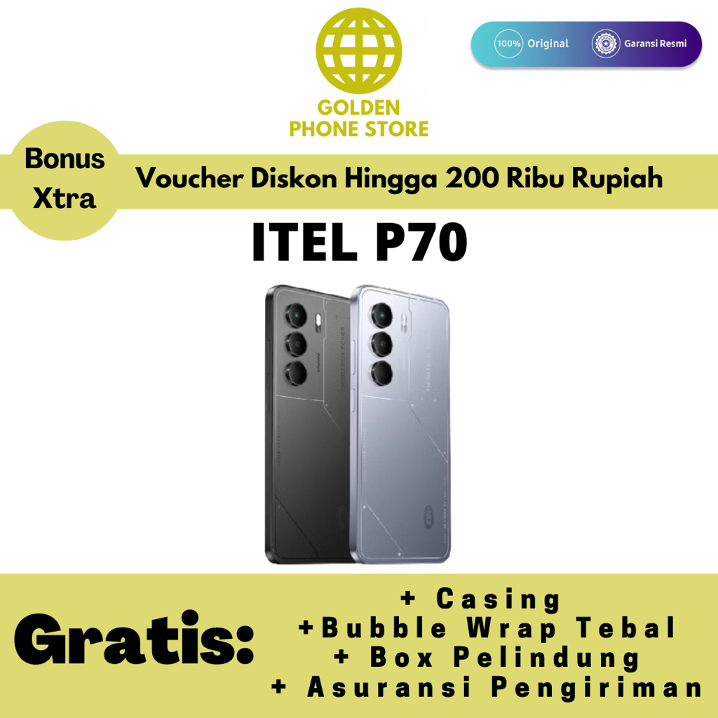 Jual itel P70 8/128GB - Original & Garansi Resmi Itel Indonesia | Shopee Indonesia