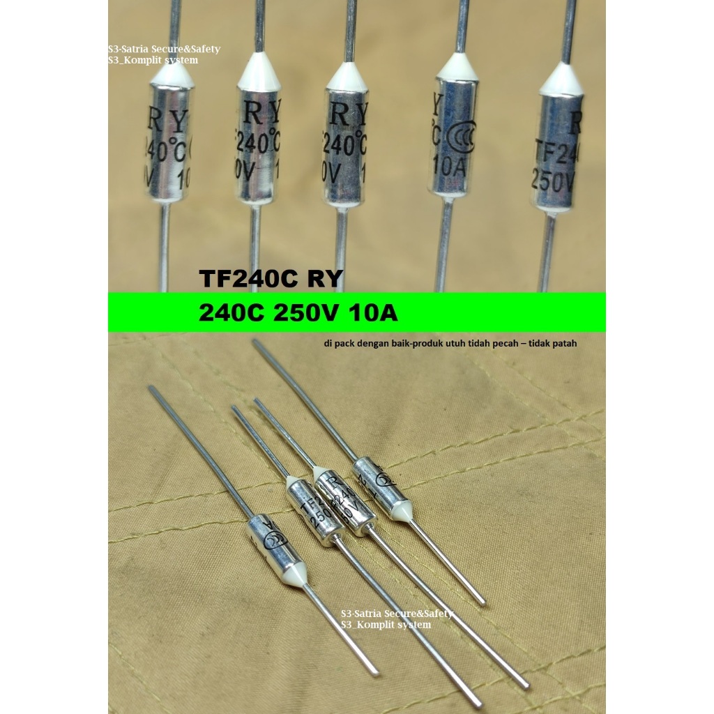 Jual 240 c TF Thermofuse thermal derajat 240C 250v 10A RY thermo fuse ...