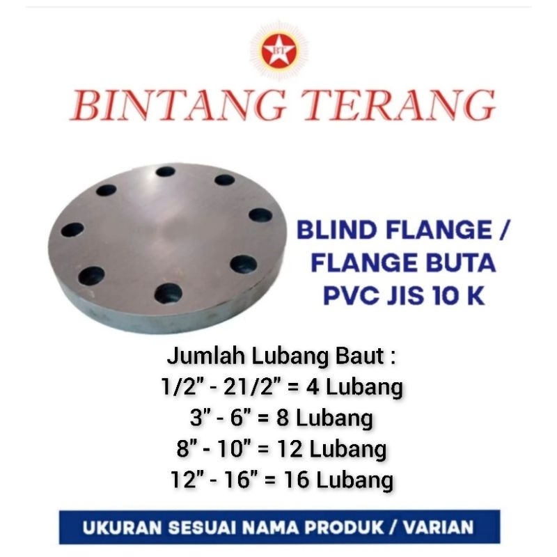 Jual Blind Flange PVC 4" JIS 10K / Flange Buta PVC / Flendes Flen ...
