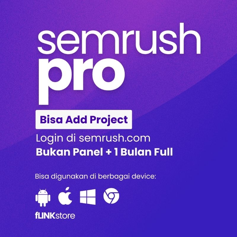Jual SEMRUSH PRO 1 BULAN WEB RESMI | Shopee Indonesia