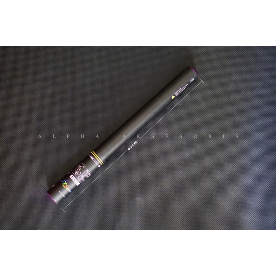 Jual Confetti Party Poppers tabung hitam 60cm kertas metallic colorful ...