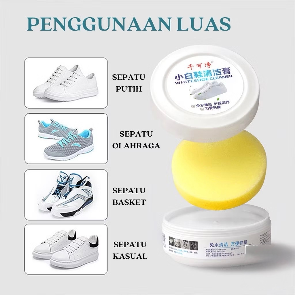Jual Pembersih Sepatu + Spons / Krim Pemutih Sepatu / SABUN SEPATU ...
