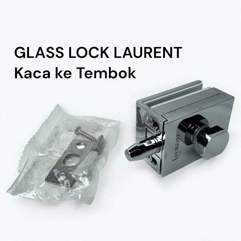 Jual Glass Lock Laurent GL 621 Grendel Kunci Pintu Kotak Kaca Kaca ke Tembok | Shopee Indonesia