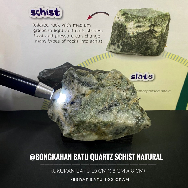 Jual Bongkahan Batu Quartz Schist Natural L42 atau Batu Green Quartz ...