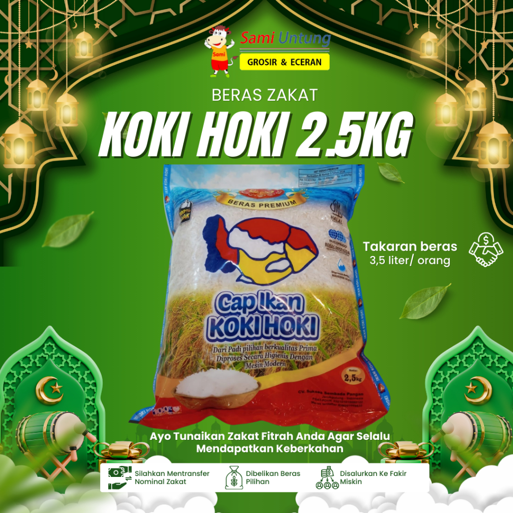 Jual Beras Zakat Koki Hoki 2.5kg | Shopee Indonesia