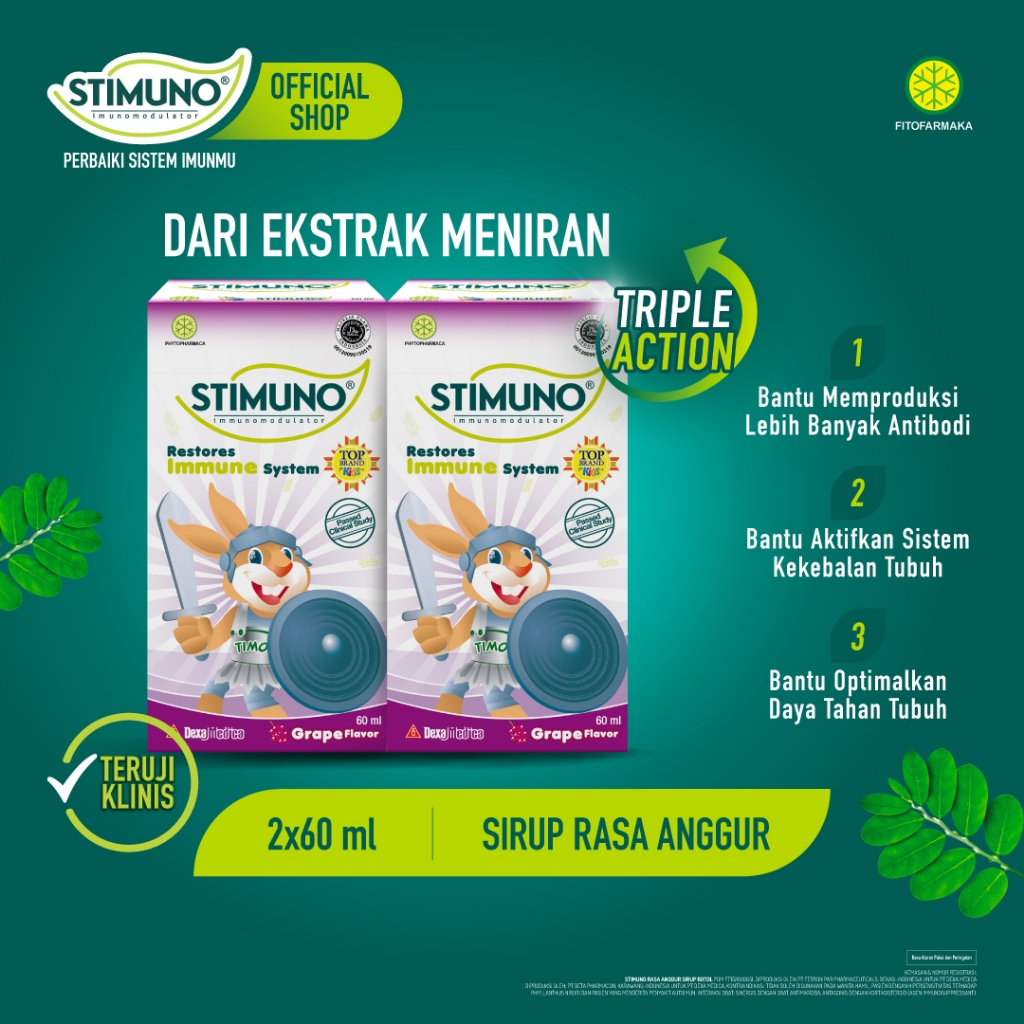 Jual Stimuno Sirup Vitamin Anak Rasa Anggur 60 ml - Twin Pack | Shopee ...
