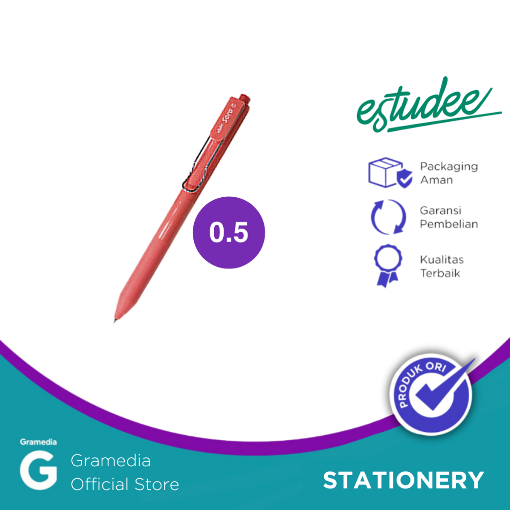 Jual ESTUDEE SORA GELPEN 0.5 INK BLACK - CORAL EGP-242 | Shopee Indonesia