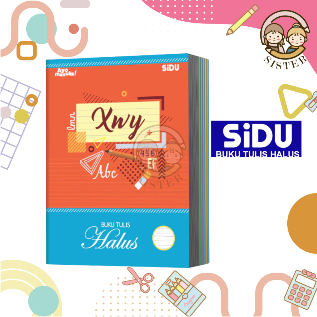 Jual (1 PACK) SIDU Buku Halus 3 Garis / Buku Tulis Tegak Bersambung ...
