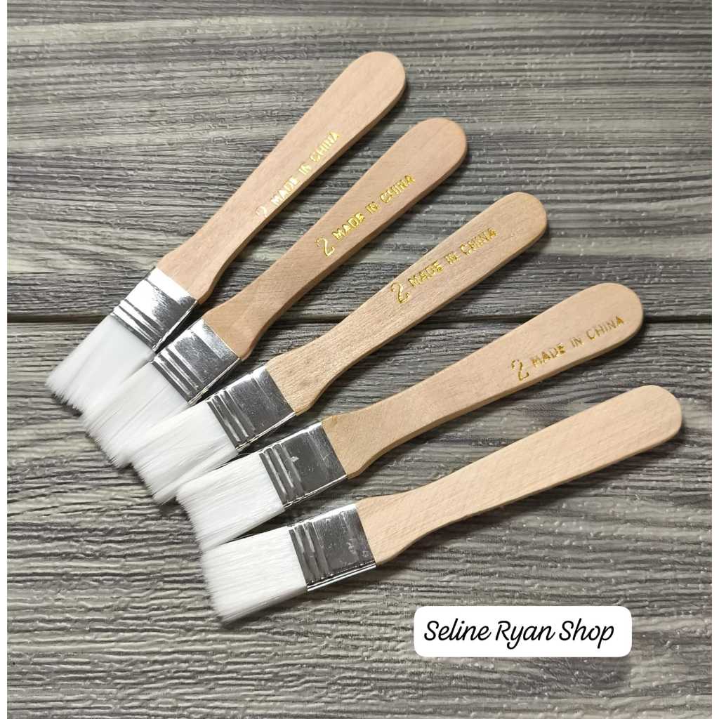 Jual Kuas Nylon / Kuas Lembut Gagang Kayu no. 2 (lebar 1.9cm) | Shopee ...