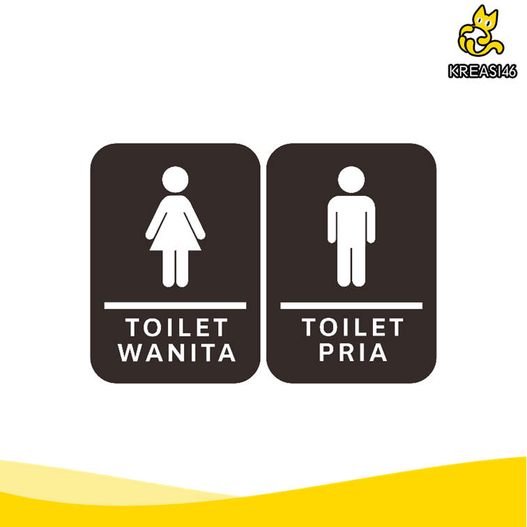 Jual SIGN AKRILIK TOILET PRIA & TOILET WANITA SIGNAGE UKURAN 15CM X ...