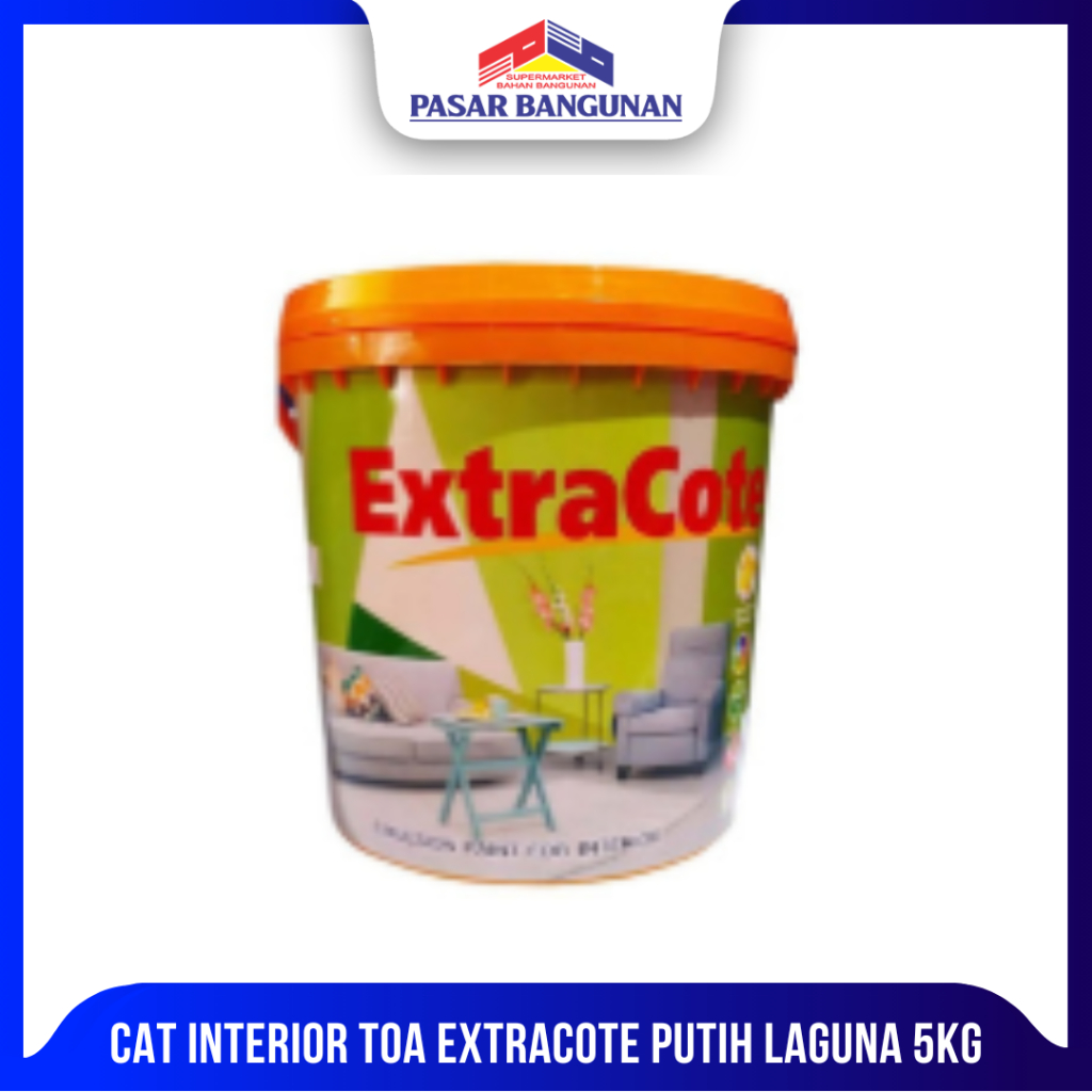 Jual CAT INTERIOR TOA EXTRACOTE PUTIH LAGUNA 5KG | Shopee Indonesia