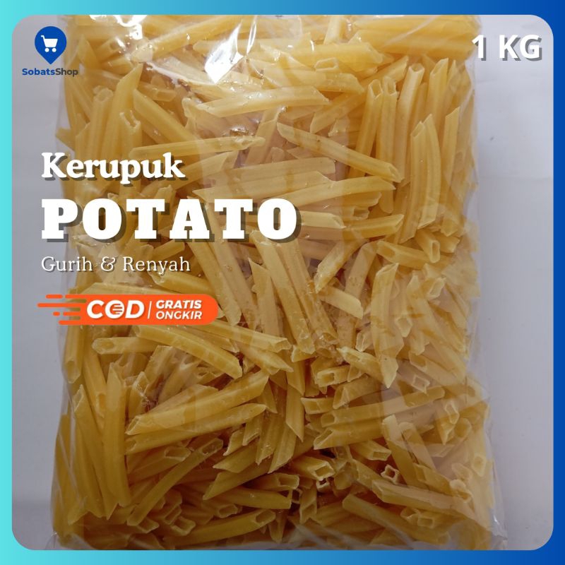 Jual 1 KG Kerupuk Potato Mentah Enak Dan Gurih Cocok Untuk Di Goreng ...