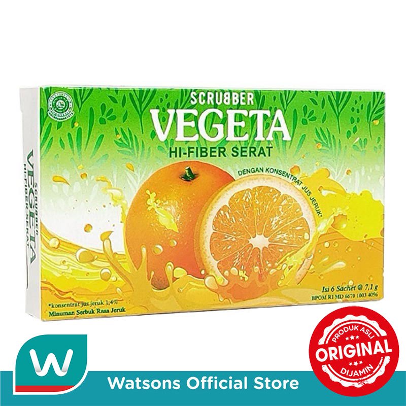 Jual Vegeta Suplemen Serat Rasa Jeruk 6'S (Box) | Shopee Indonesia
