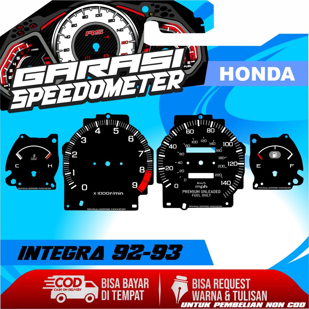 Jual papan speedometer custom honda integra 92-93 | Shopee Indonesia