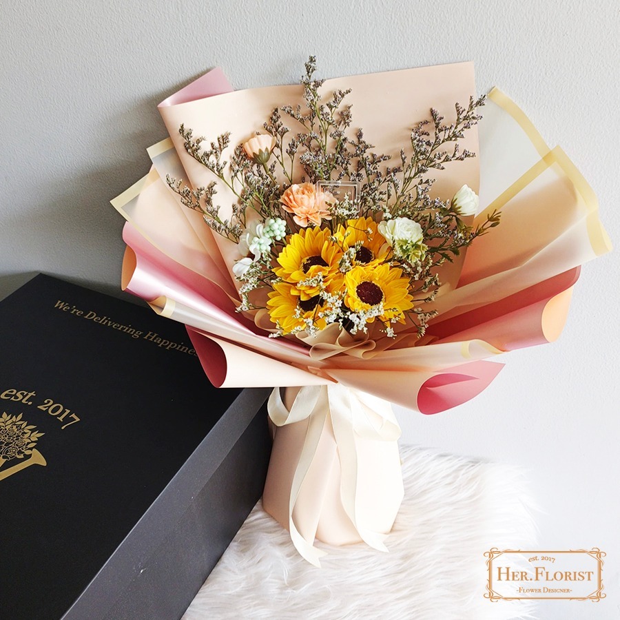 Jual HER.FLORIST [SUNFLOWER] Buket Matahari Besar | Soap & Dried Flower ...