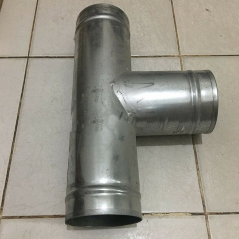 Jual Tee flexible ducting 4 inch / Tee sambungan flexible pembuangan 4 ...
