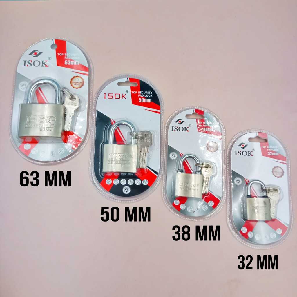 Jual GEMBOK ISOK STAINLESS PENDEK 32 38 50 63 MM | Shopee Indonesia