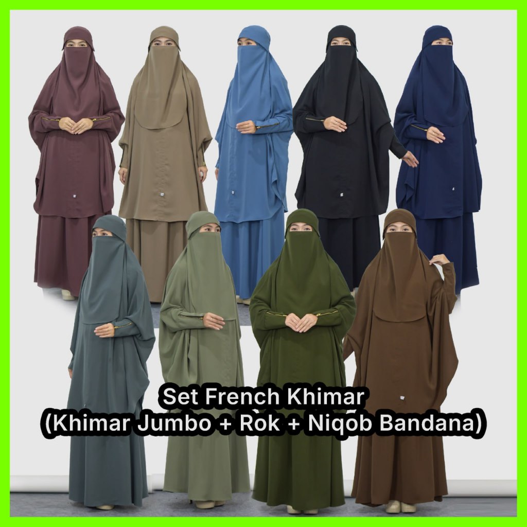 Jual Set French Khimar by Hijab Hayuri / French Hijab (Khimar Jumbo ...