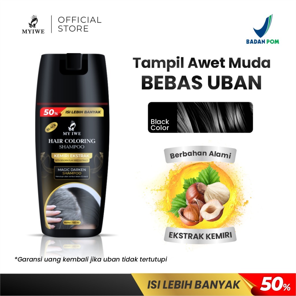 Jual Myiwe Shampoo Penghitam Rambut Beruban | My Iwe Hair coloring ...