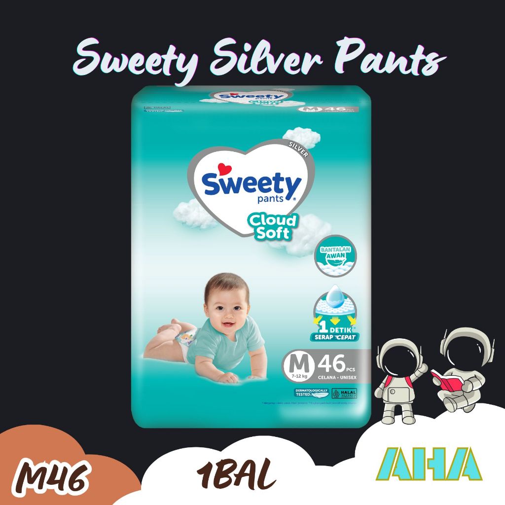 Jual Sweety Silver Diapers Pants M | Shopee Indonesia