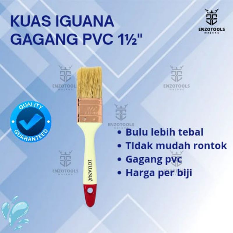 Jual Kuas Cat Tembok Kuas Dinding GG PVC IGUANA 1 1/2" | Shopee Indonesia