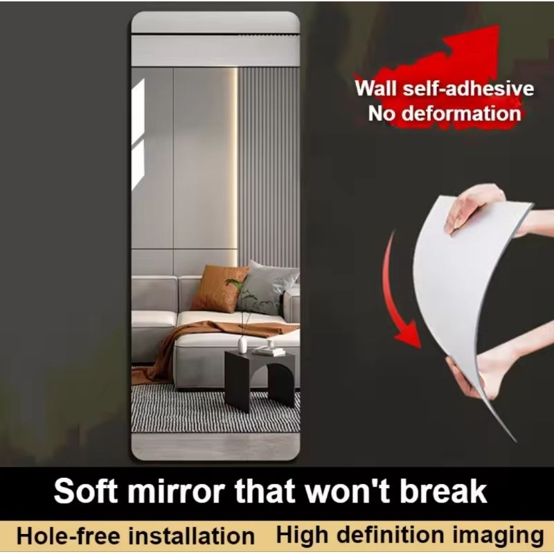 Jual Stiker Cermin Kaca Tempel Dinding Besar Akrilik Anti Pecah ...