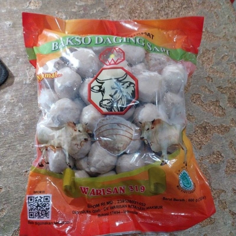Jual bakso warisan 319 daging sapi 600g | Shopee Indonesia