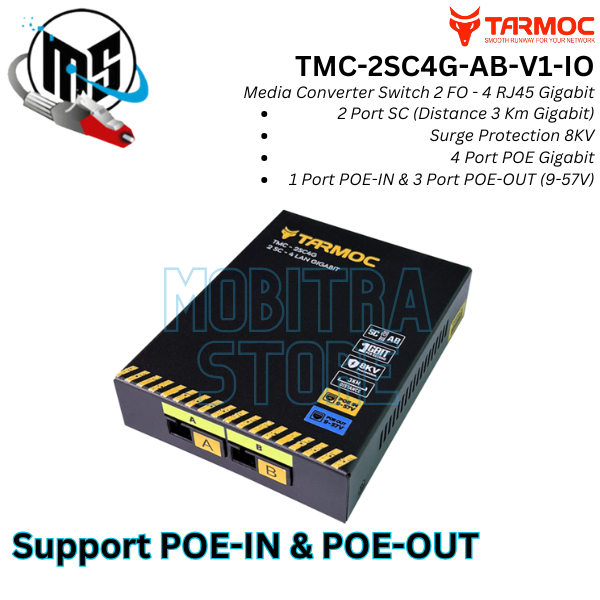 Jual Tarmoc TMC-2SC4G-AB-V1-IO | Switch 4 Port Gigabit POE + 2 SC FO ...