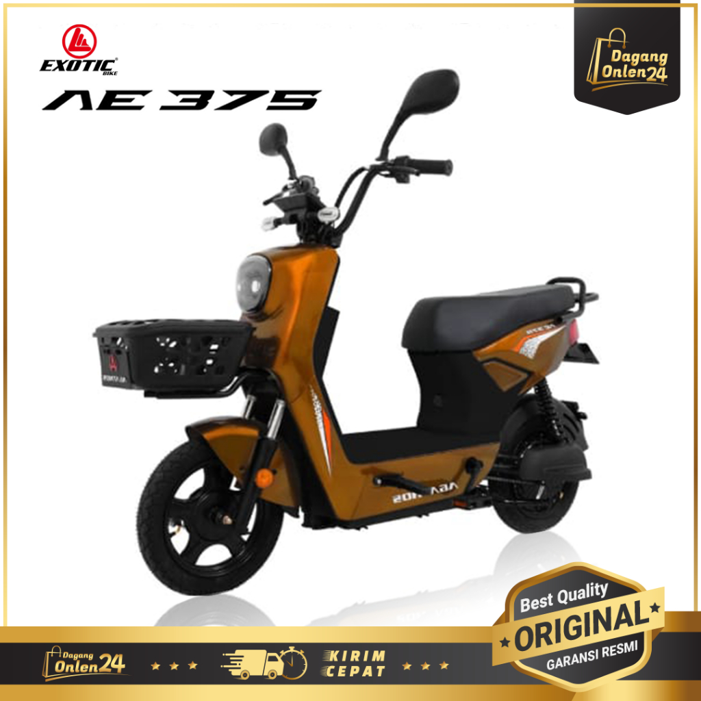 Jual Sepeda Listrik Exotic AE 375 Jok Panjang Sepedah Listrik Keranjang ...