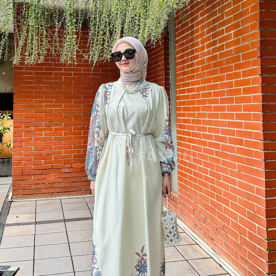 Jual Fanmu Dress Gamis Motif Muslim Terbaru Kekinian 1046 Shopee