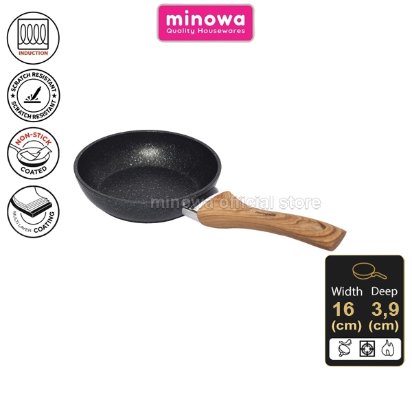 Jual Minowa Panci Ceramic Penggorengan Fry Pan Marble 16 CM , 18 CM, 20,CM, 22 CM, 24 CM, 26 CM ...