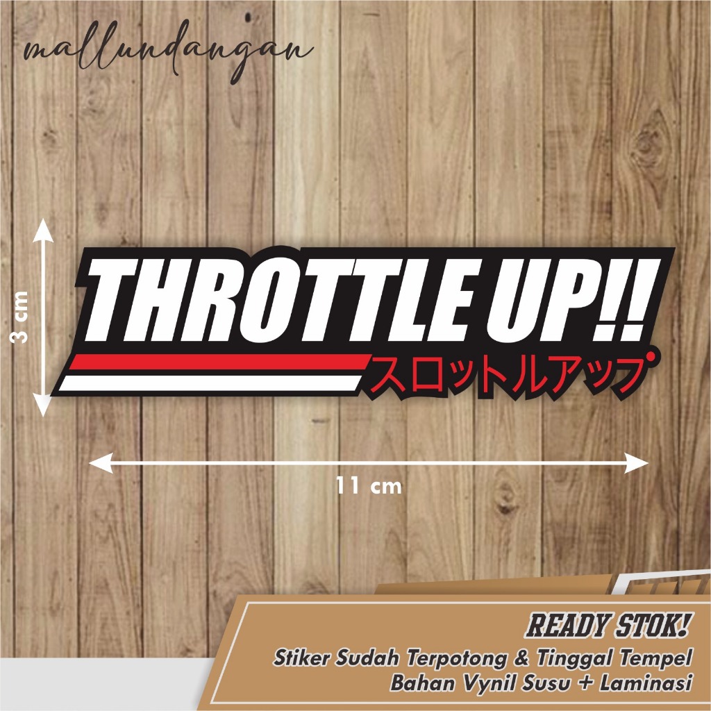 Jual STIKER MOTOR OTOMOTIF PRINT CUT - STIKER THROTTLE UP READY STOK ...