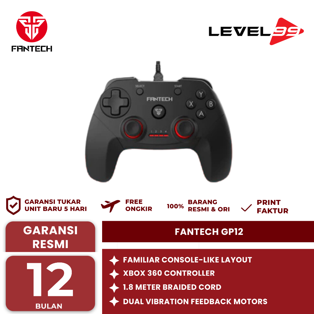 Jual Fantech Gp12 Revolver Gaming Controller Gamepad Joystick Usb ...