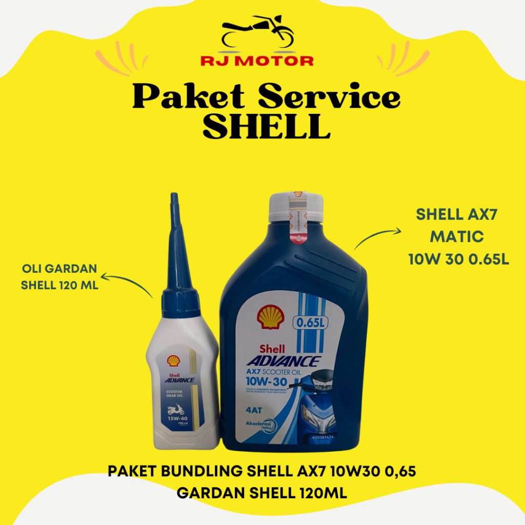 Jual PAKET BUNDLING OLI SHELL AX7 MATIC 10W-30 0,65L DAN OLI GARDAN ...