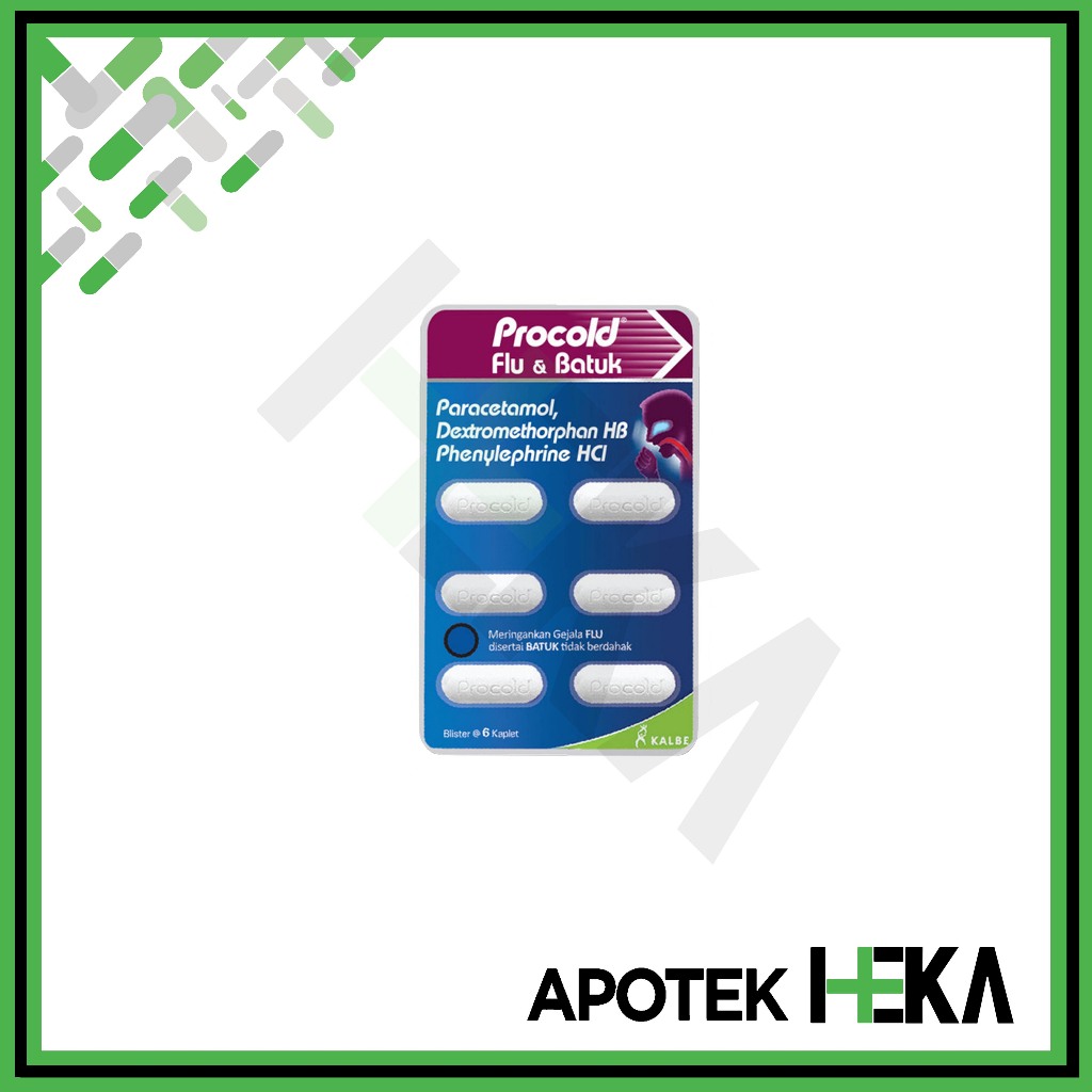 Jual Procold Flu & Batuk Strip 6 Kaplet Obat Flu Batuk Tidak Berdahak ...