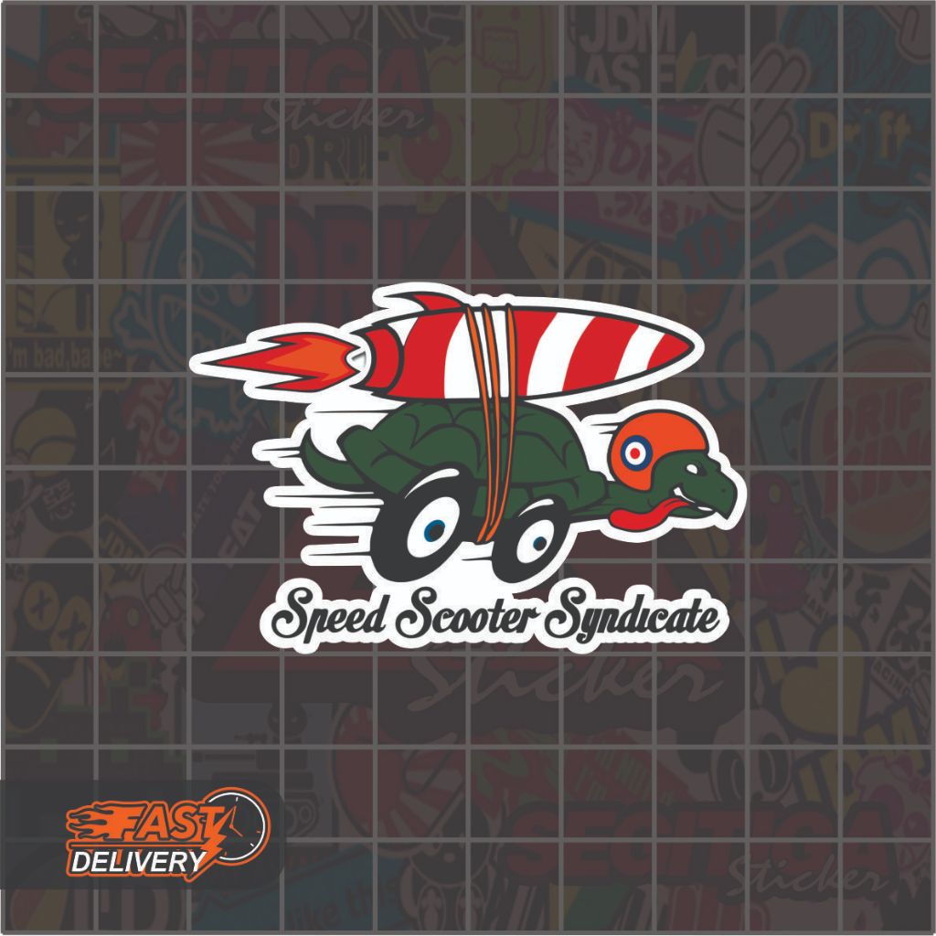 Jual Sticker Speed Scooter Syndicate Ukuran 6 x 4 Cm | Shopee Indonesia