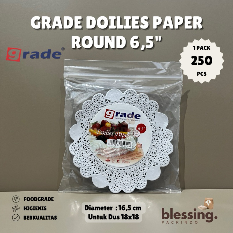 Jual Doilies Paper Round 6,5" / Grade Doilies Paper Bulat / Doilies ...