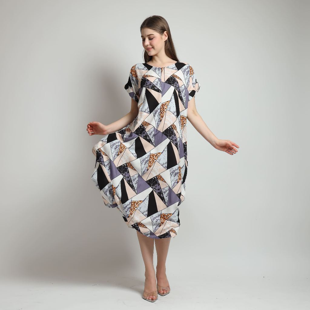 Jual Geometric Pink Homedress Long Daster Panjang - Homebody Renee Haus ...