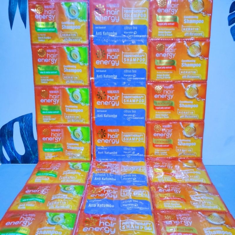 Jual Makarizo hair energy shampo& conditioner renteng isi 12 pasang ...